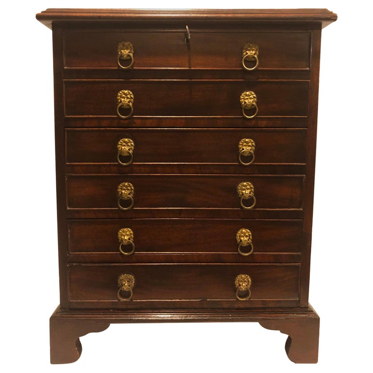 Early 19th Century English Regency Mahogany Six-Drawer Specimen Chest ...