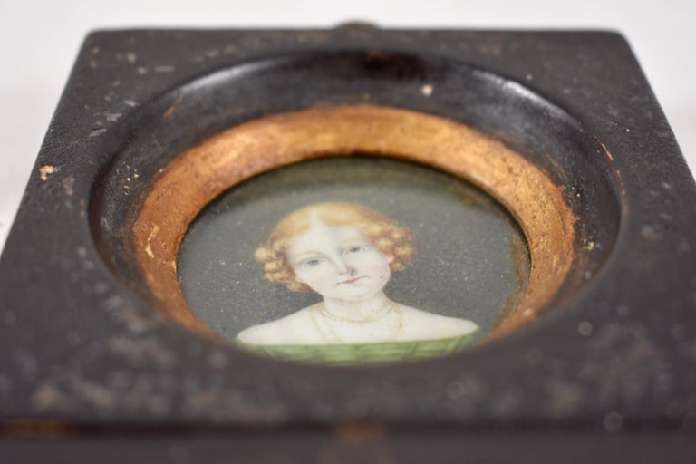 Early 19th Century English Regency Miniature Portrait Young Woman in ...