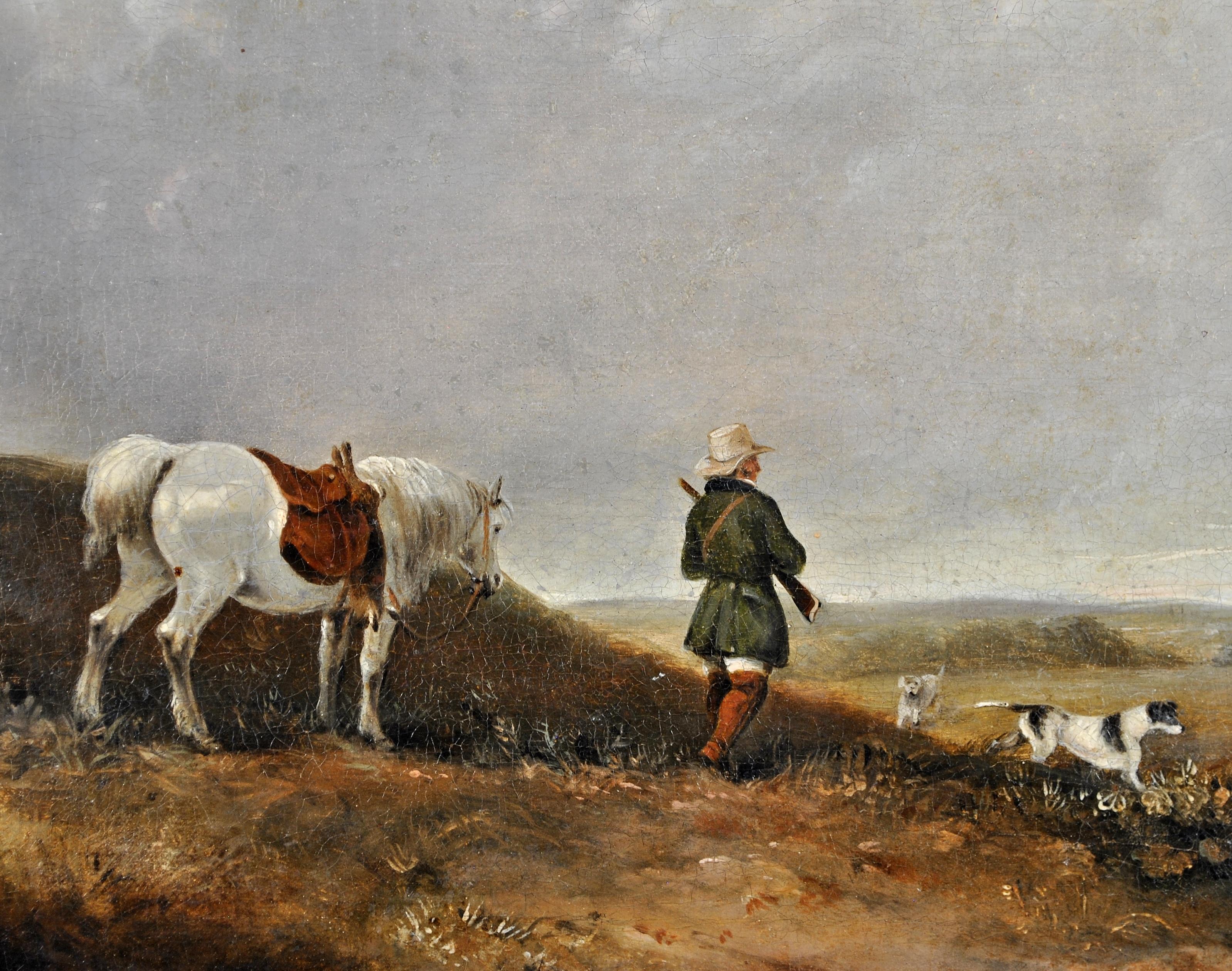Early 19th Century English School - Huntsman with Pony and Dogs - Fine ...