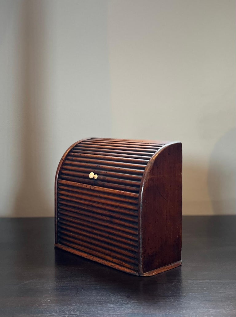 Early 19th Century English Wooden Letter Box For Sale at 1stDibs