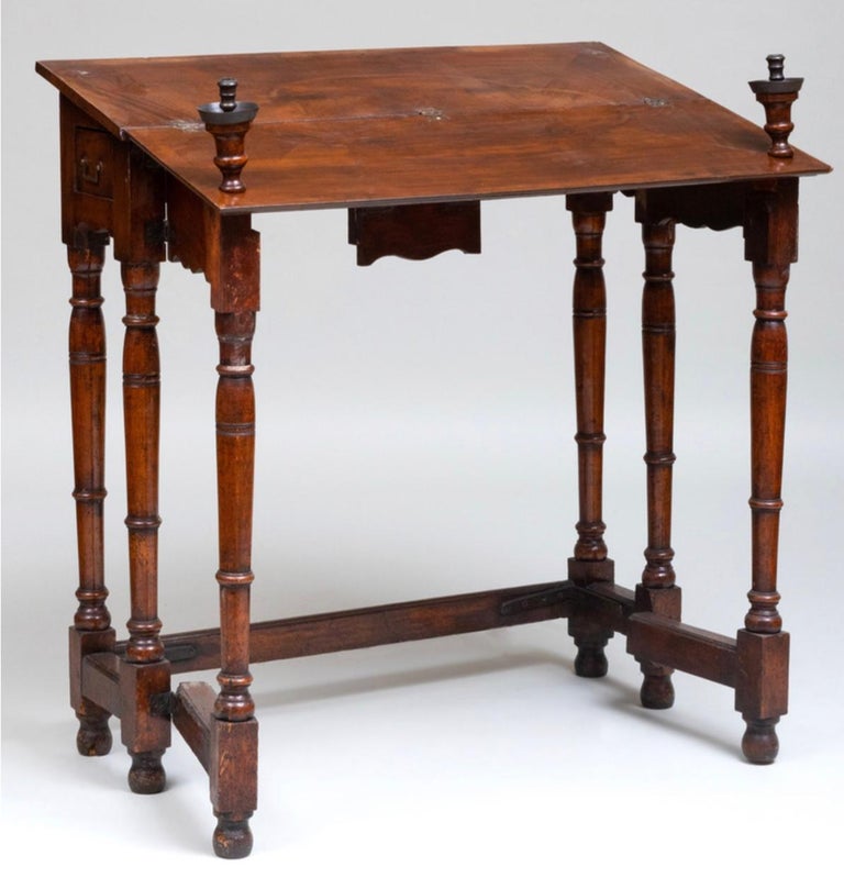 17th Century Flemish Marquetry Writing Table at 1stDibs