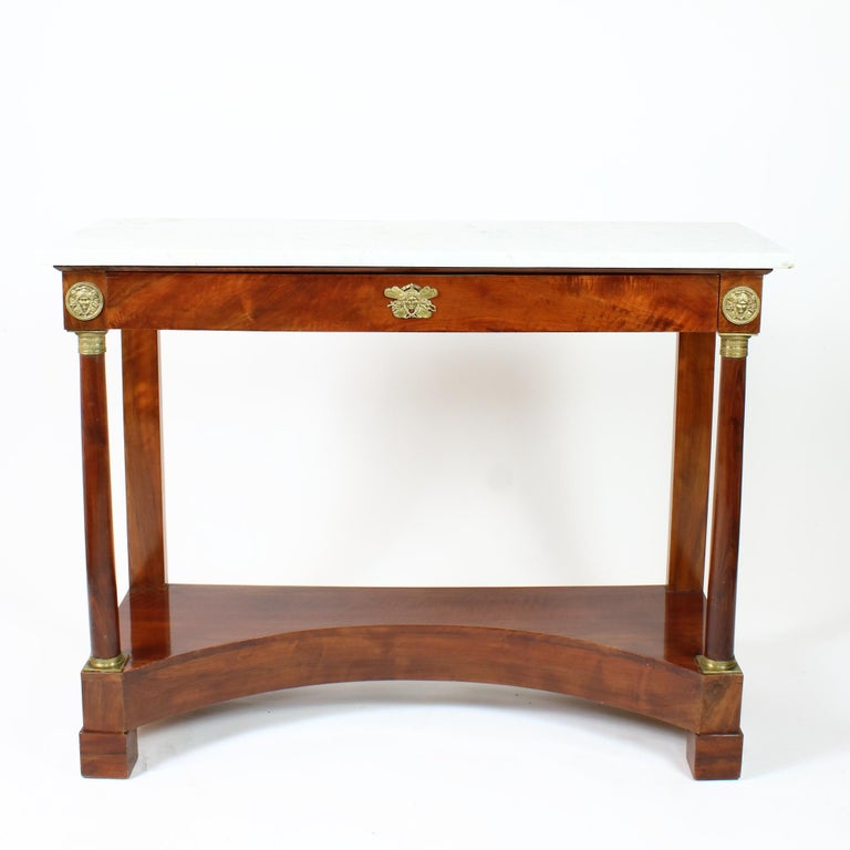 Early 19th Century French Empire Large Neoclassical Walnut Console ...