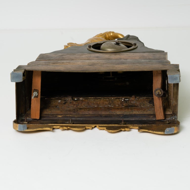 Early 19th Century French Empire Period Bronze Figural Mantel Clock For ...