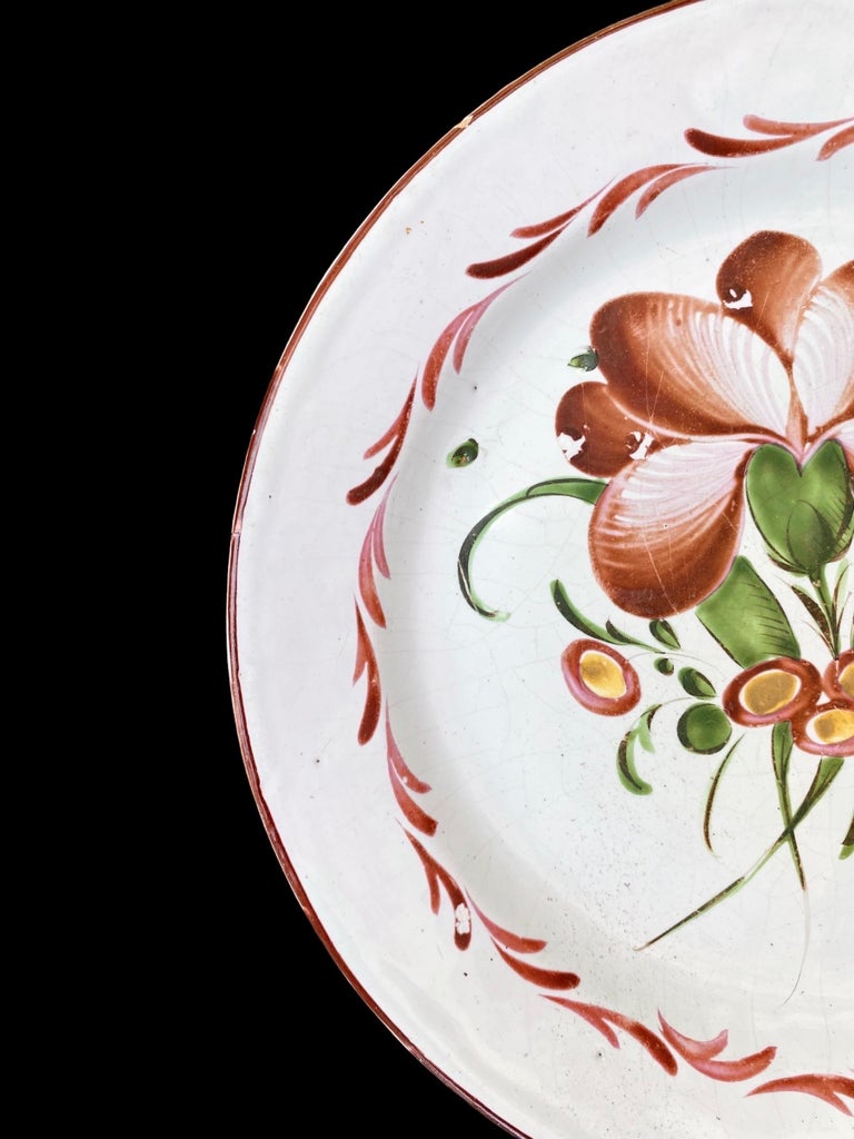 Early 19th Century French Faience Decorative Plates For Sale at 1stDibs