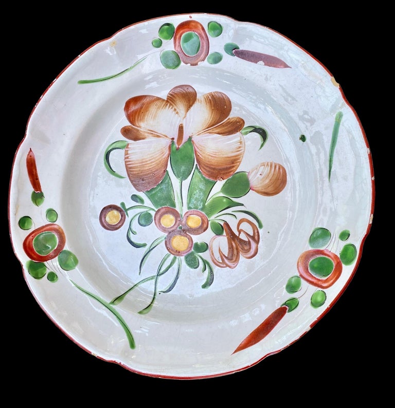 Early 19th Century French Faience Decorative Plates For Sale at 1stDibs