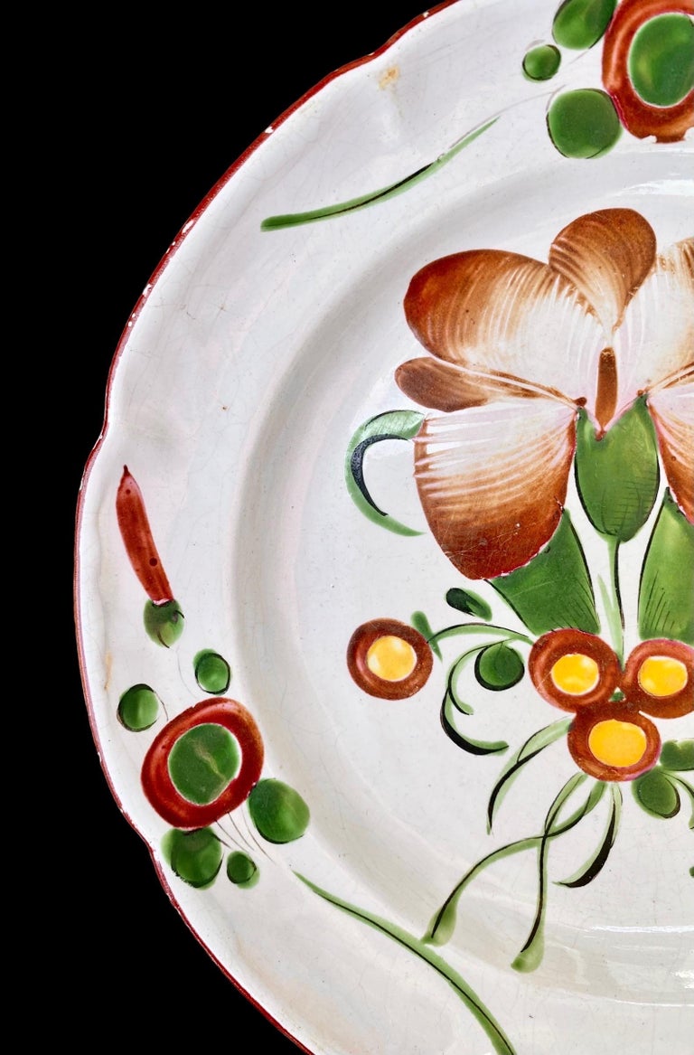 Early 19th Century French Faience Decorative Plates For Sale at 1stDibs