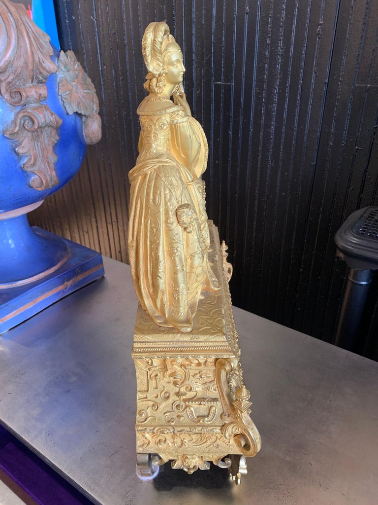 Early 19th Century French Gilt Figural Bronze Mantle Clock For Sale at ...