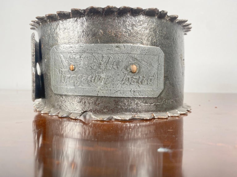 Early 19th Century French Hunting Dog Collar Pewter For Sale at 1stDibs