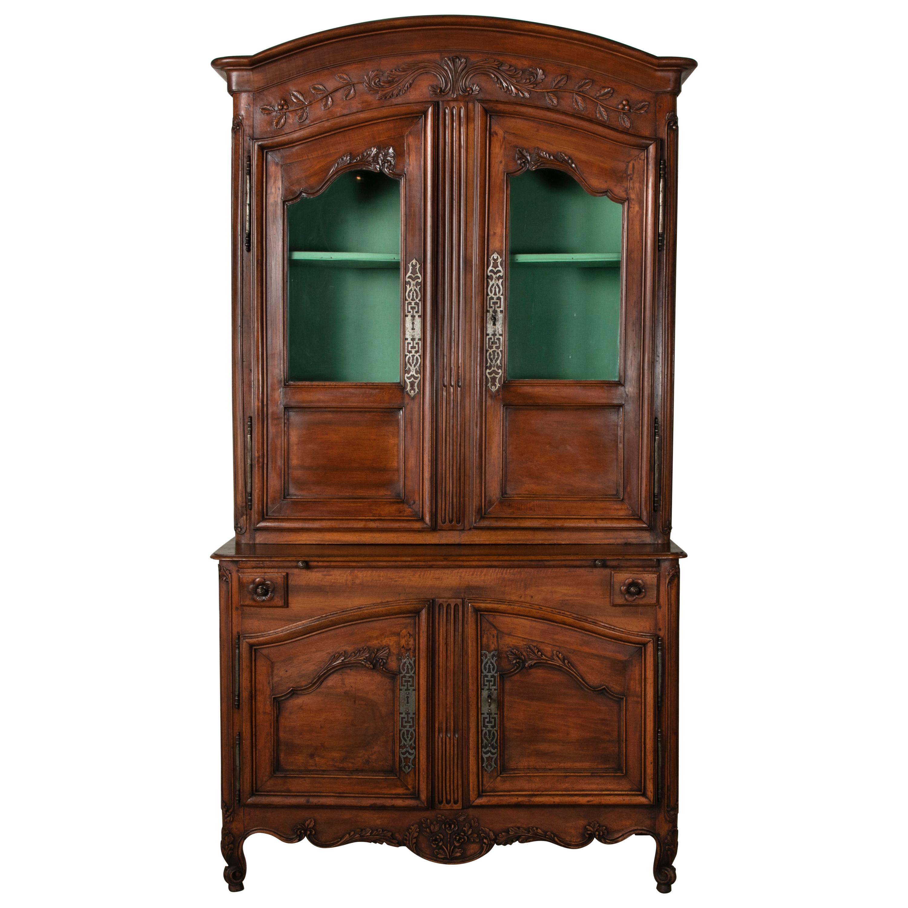 19th Century Italian Renaissance Style Two Part Carved Walnut 'Stipo a ...