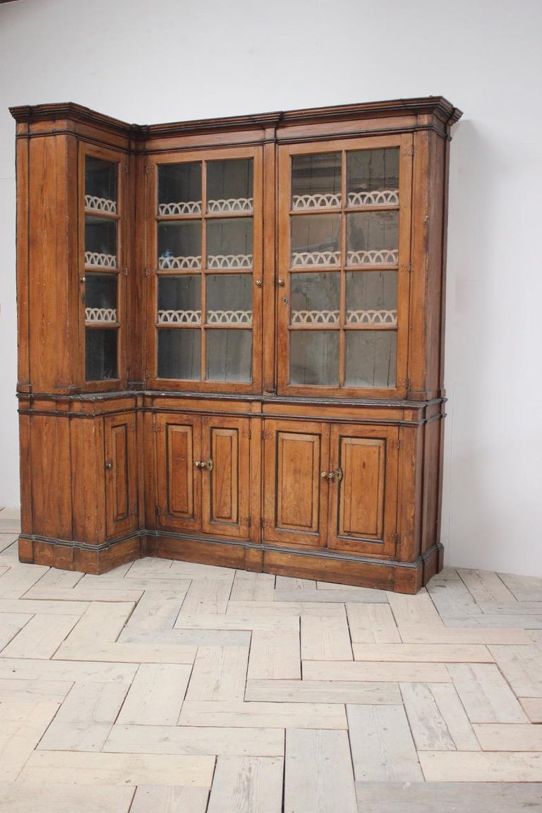 Early 19th Century French Painted Country, Corner Display Cabinet For ...