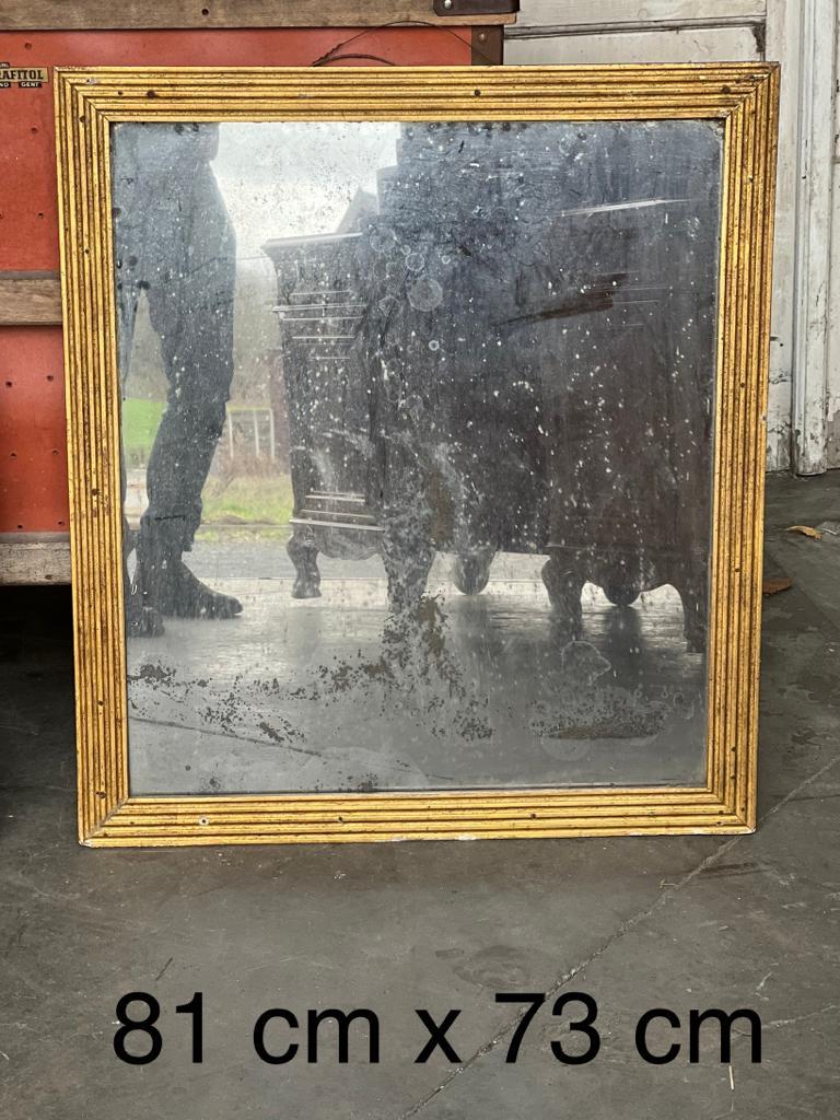 Early 19th Century French Reeded Frame Gilt Wall Mirror at 1stDibs