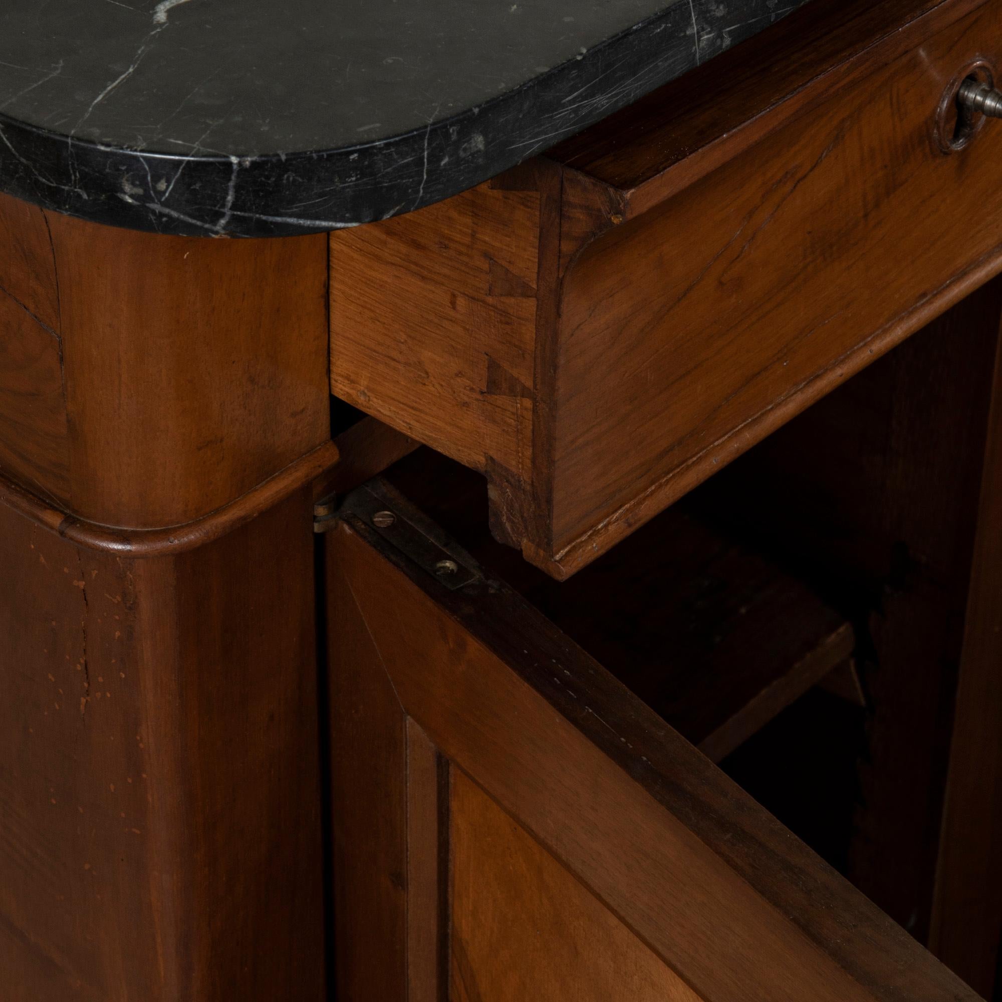 Early 19th Century French Restauration Period Walnut Enfilade Sideboard ...