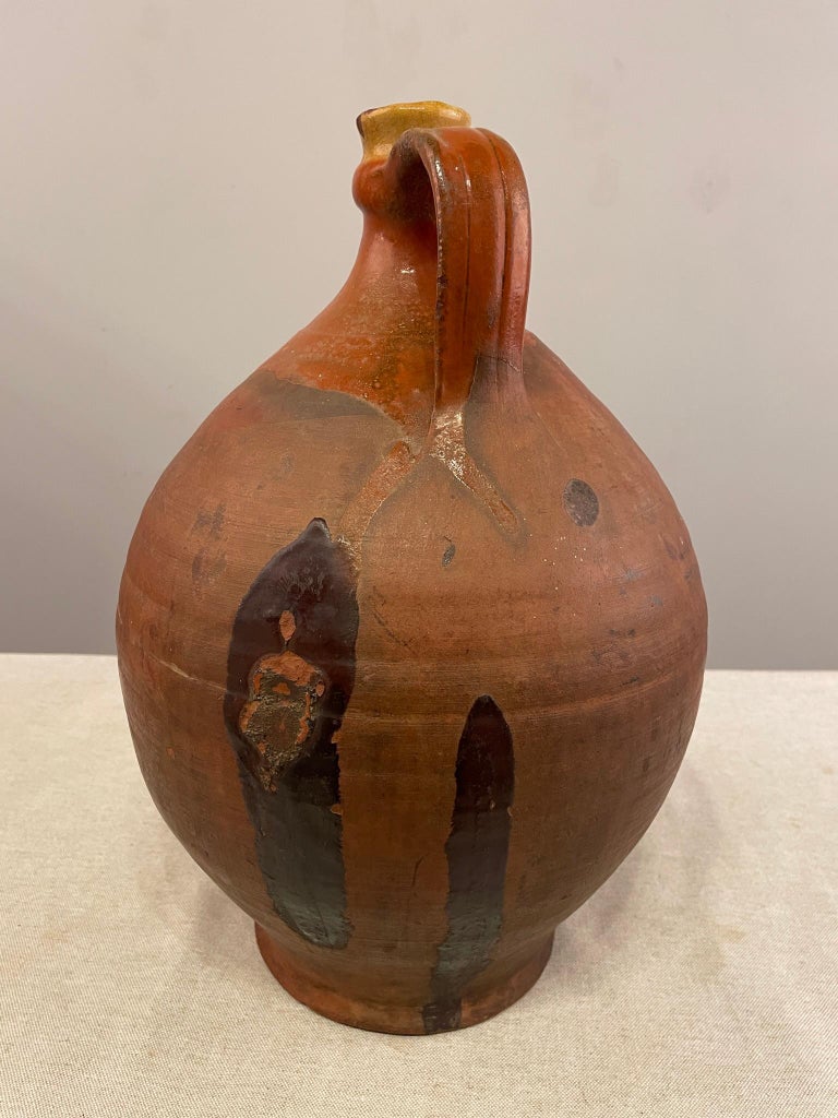 Early 19th Century French Terracotta Water Jug For Sale at 1stDibs