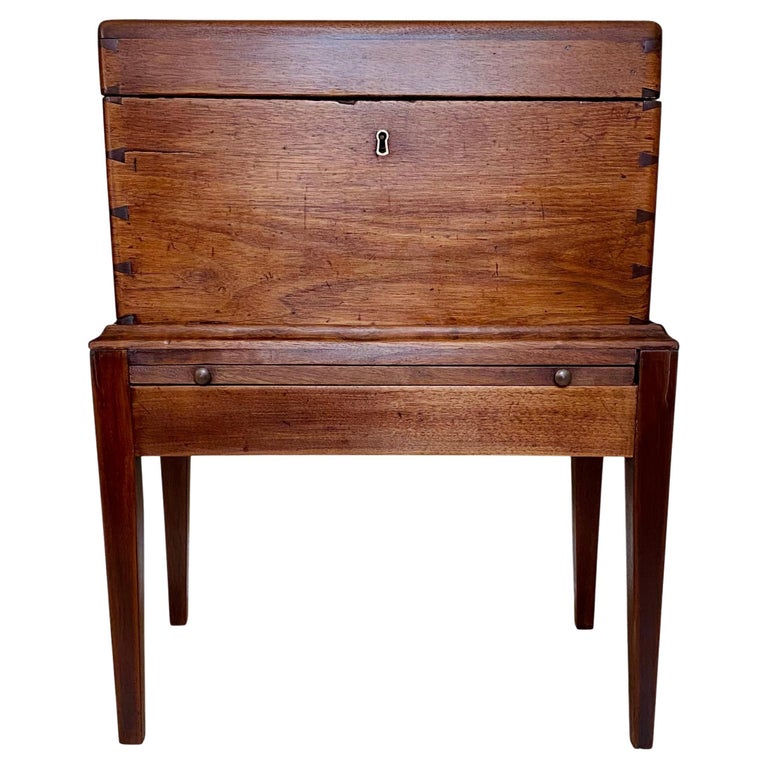 Early 19th Century Georgian Walnut Cellarette on Stand at 1stDibs