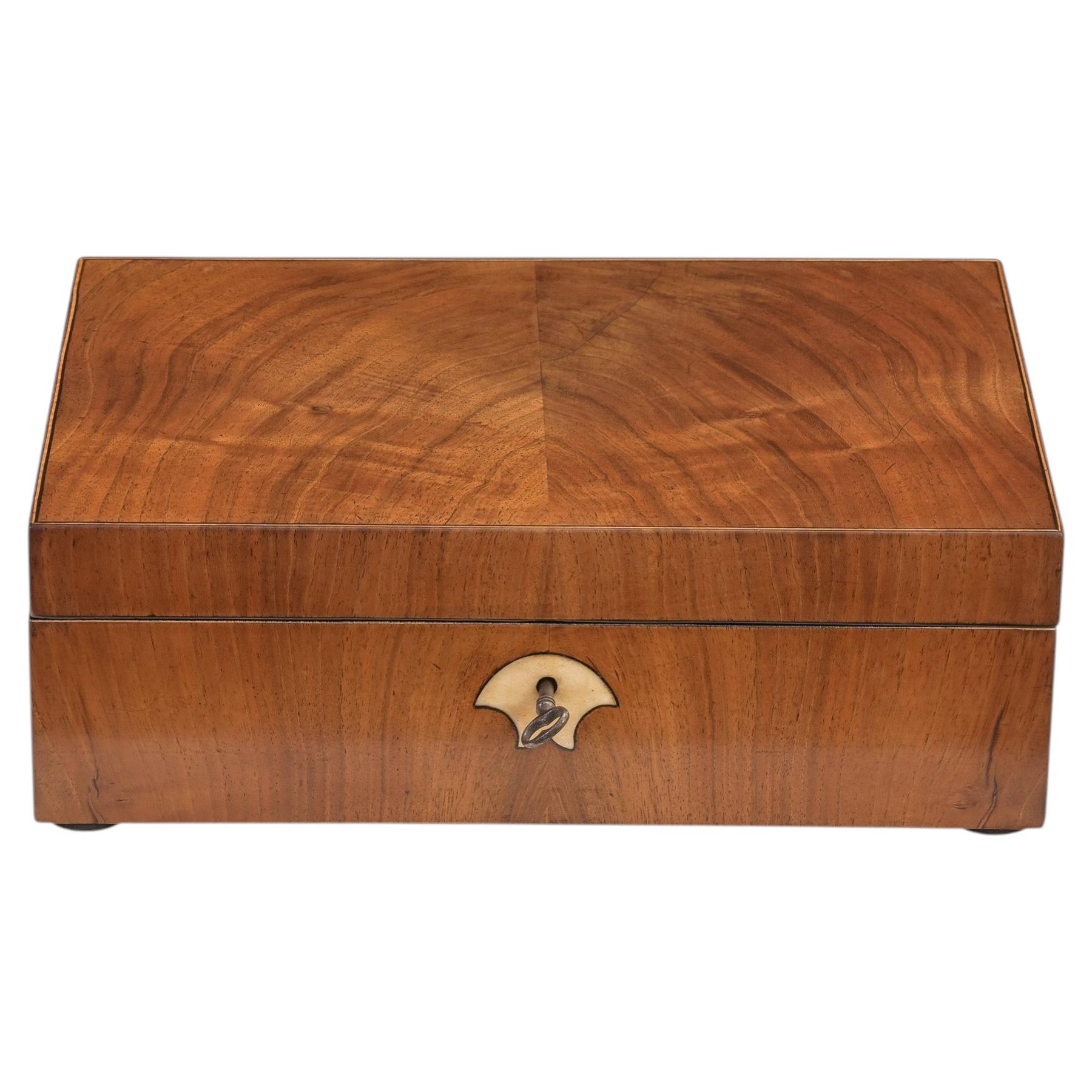 Early 19th Century German Biedermeier Casket Nutwood around 1830 For ...