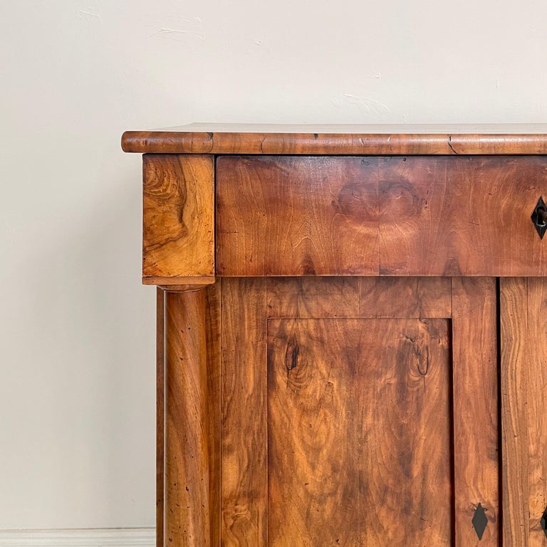 Early 19th Century German Biedermeier Half Cabinet Chests in Brown ...
