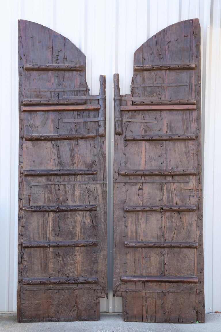 Early 19th Century Heavily Fortified Arch Doors from a Rundown Castle ...