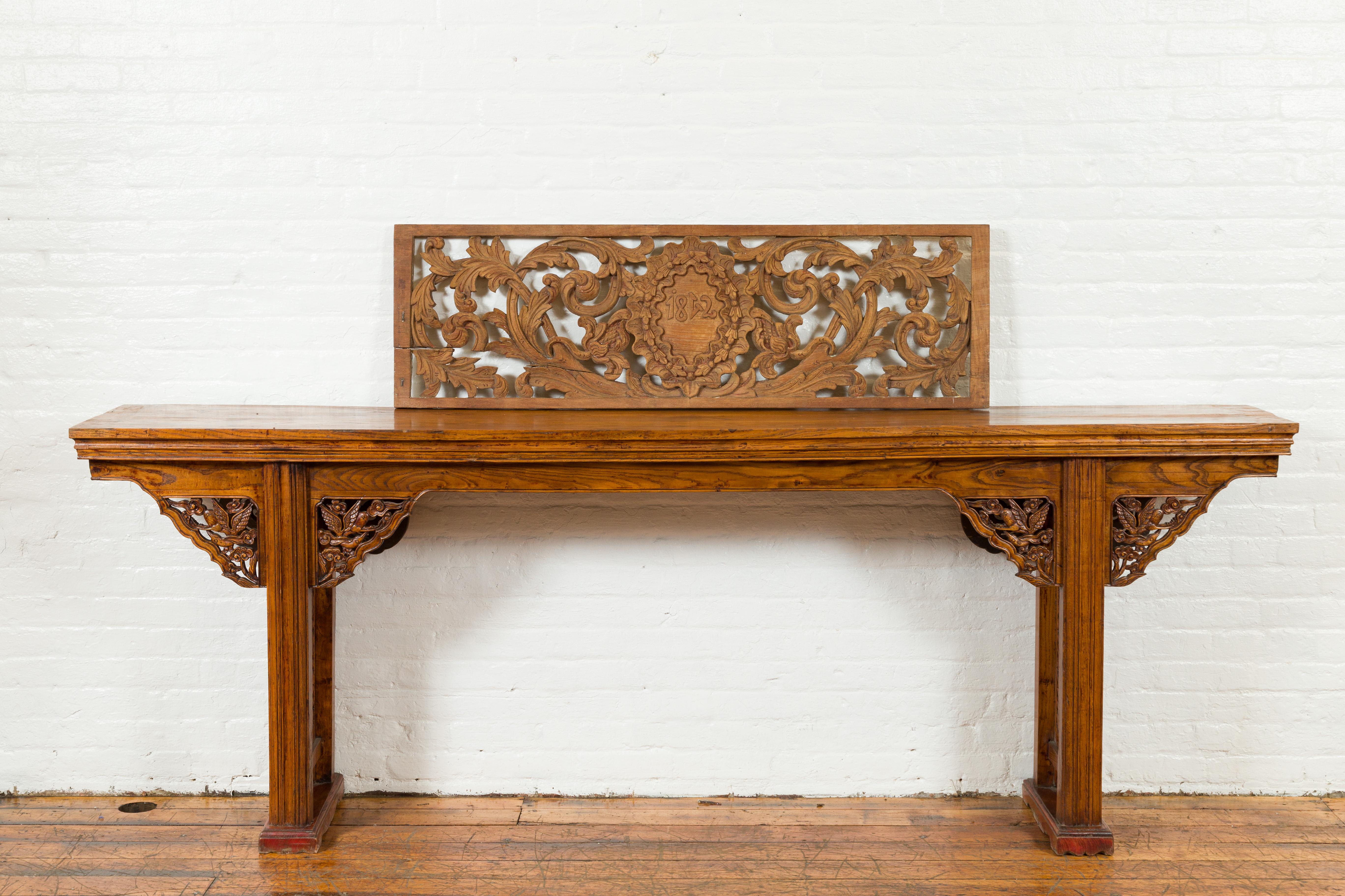 Early 19th Century Indonesian Architectural Transom Panel with Carved ...