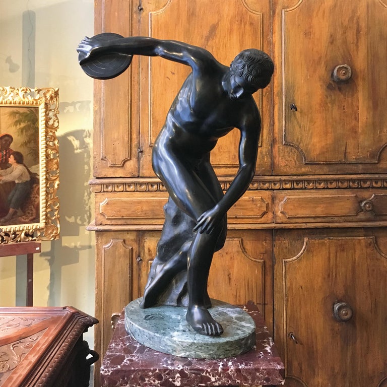 Early 19th Century Italian Neoclassical Bronze "Discobolus of Myron ...