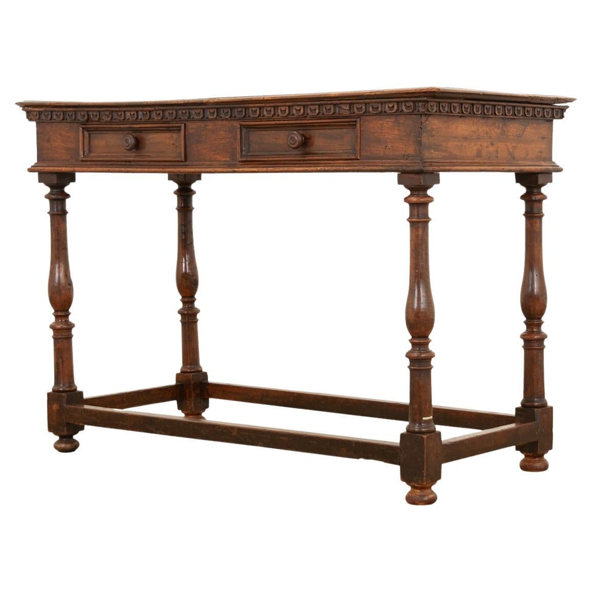 Early 19th Century Italian Walnut Console For Sale at 1stDibs