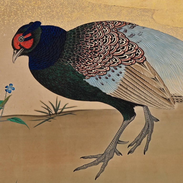 Early 19th Century Japanese Screen. Cherry Blossom and Pheasants by ...