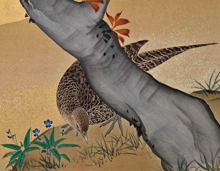 Early 19th Century Japanese Screen. Cherry Blossom and Pheasants by ...