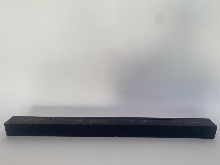 Early 19th Century Long Chinese Export Black Lacquer Box with a Walking ...