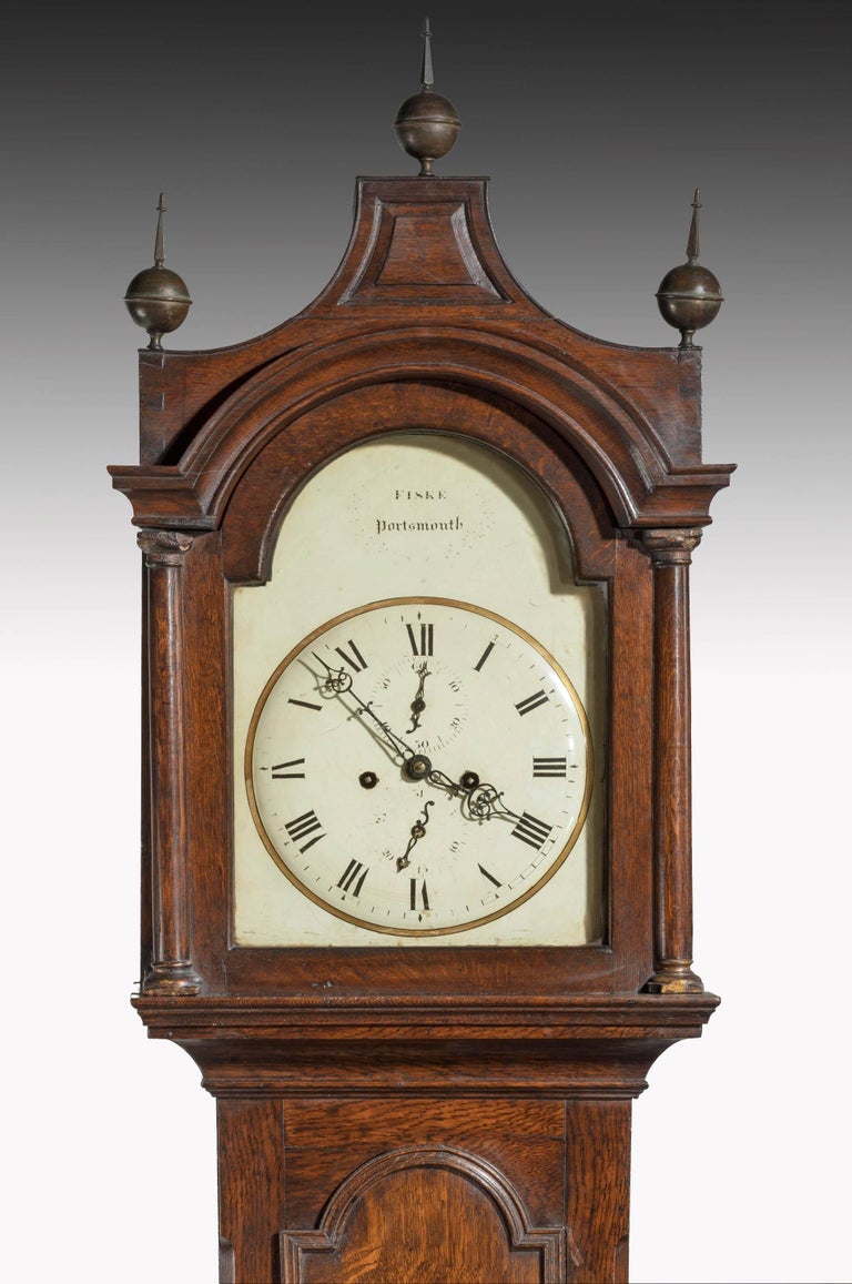 Early 19th Century Longcase Clock by Fiske of Portsmouth at 1stDibs