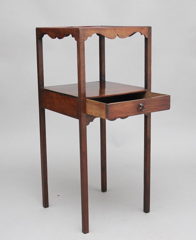 Early 19th Century Mahogany Bedside Table at 1stDibs