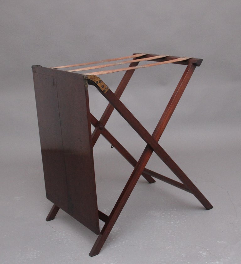 Early 19th Century mahogany butlers tray on stand For Sale at 1stDibs