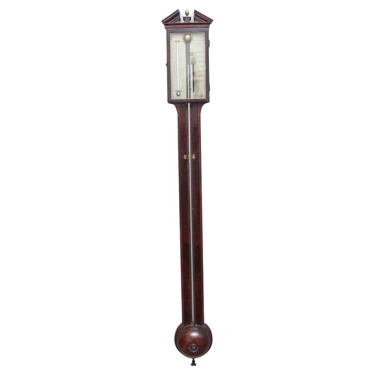 Early 19th Century Mahogany Stick Barometer by Tagliaue and Torre of ...