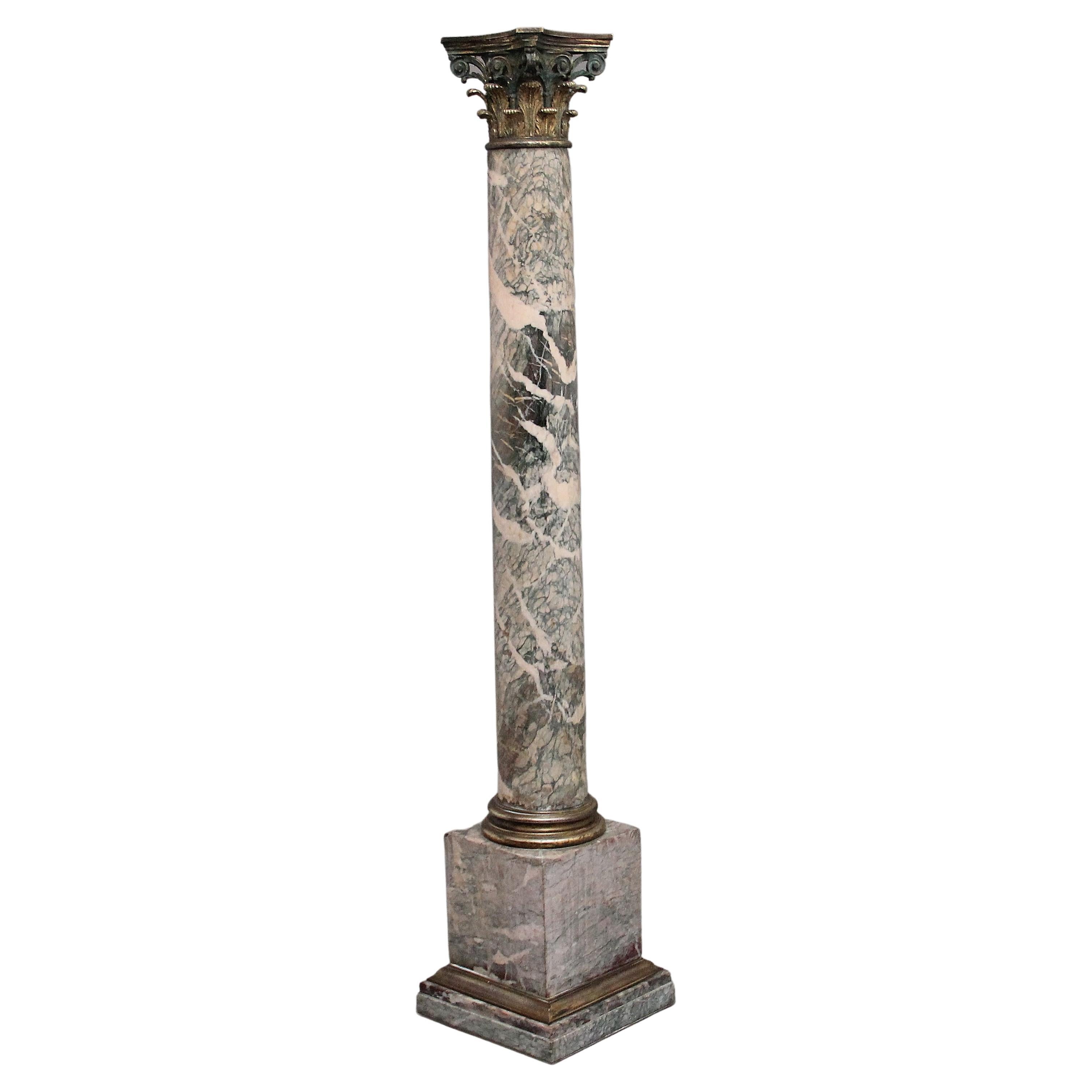Early 19th Century marble and brass column from the Regency era For ...