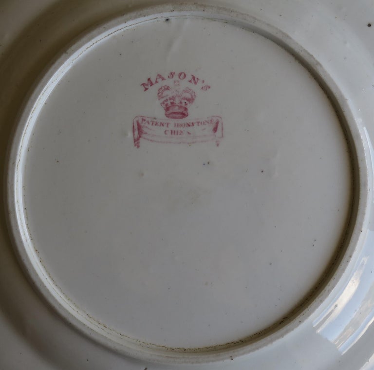 Early 19th Century Masons Ironstone Plate in Ragged Rose Pattern, Circa ...