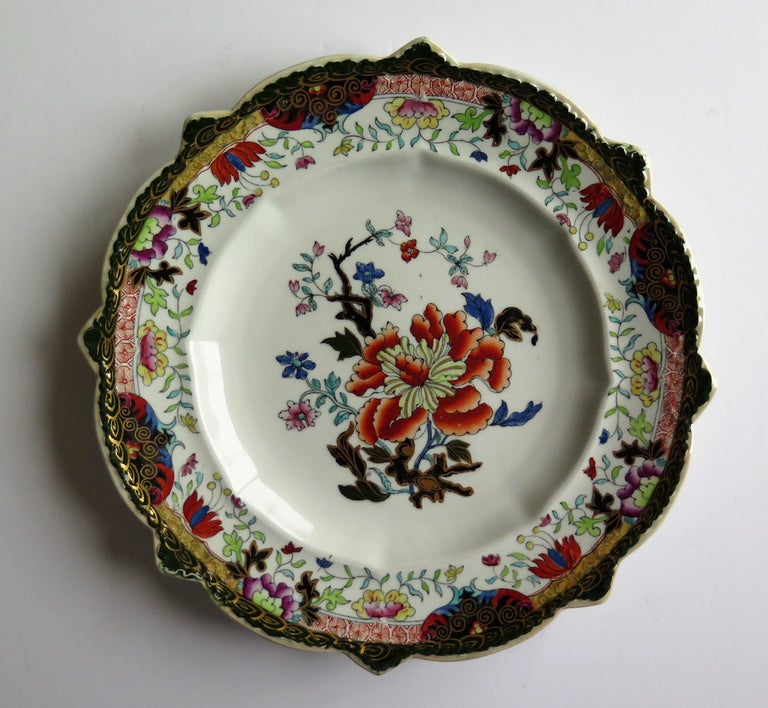 Early 19th Century Masons Ironstone Plate in Ragged Rose Pattern, Rare ...