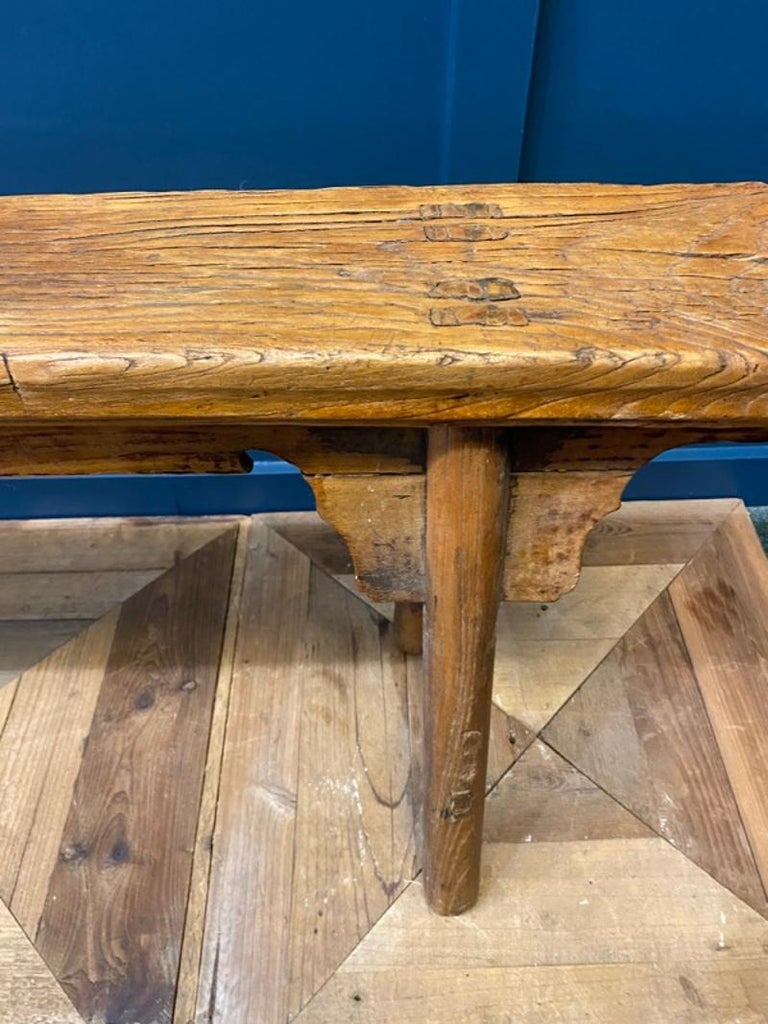 Early 19th Century Narrow Chinese Wood Bench at 1stDibs
