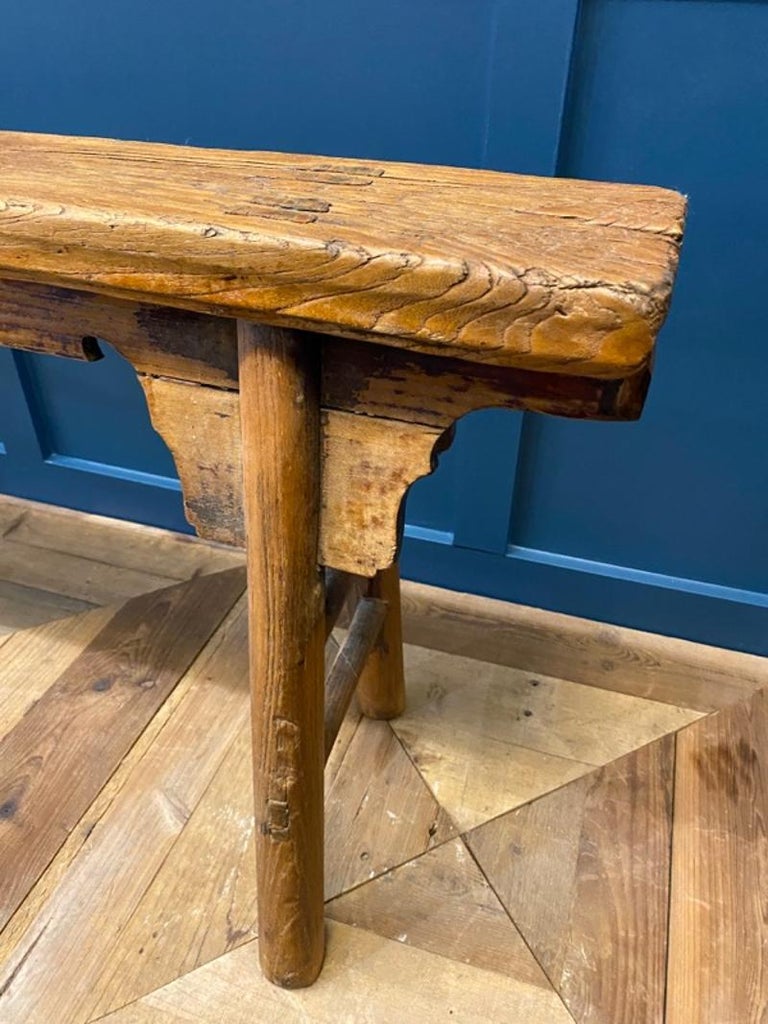 Early 19th Century Narrow Chinese Wood Bench at 1stDibs