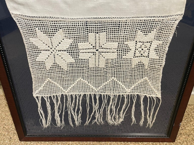 Early 19th Century Needlework "Show Towel" Dated 1836 For Sale at 1stDibs