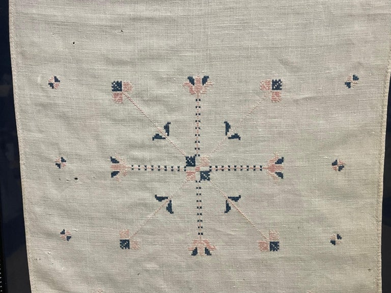 Early 19th Century Needlework "Show Towel" Dated 1836 For Sale at 1stDibs