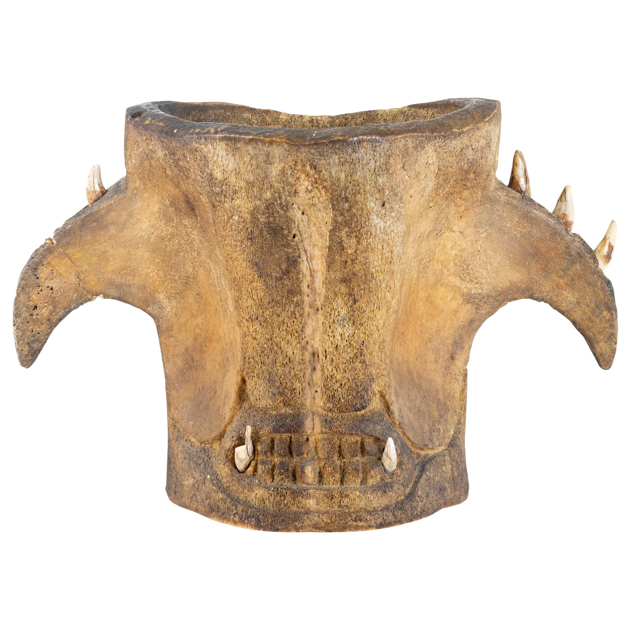 Exceptional 19th Century Eskimo Whale Bone Carving at 1stDibs