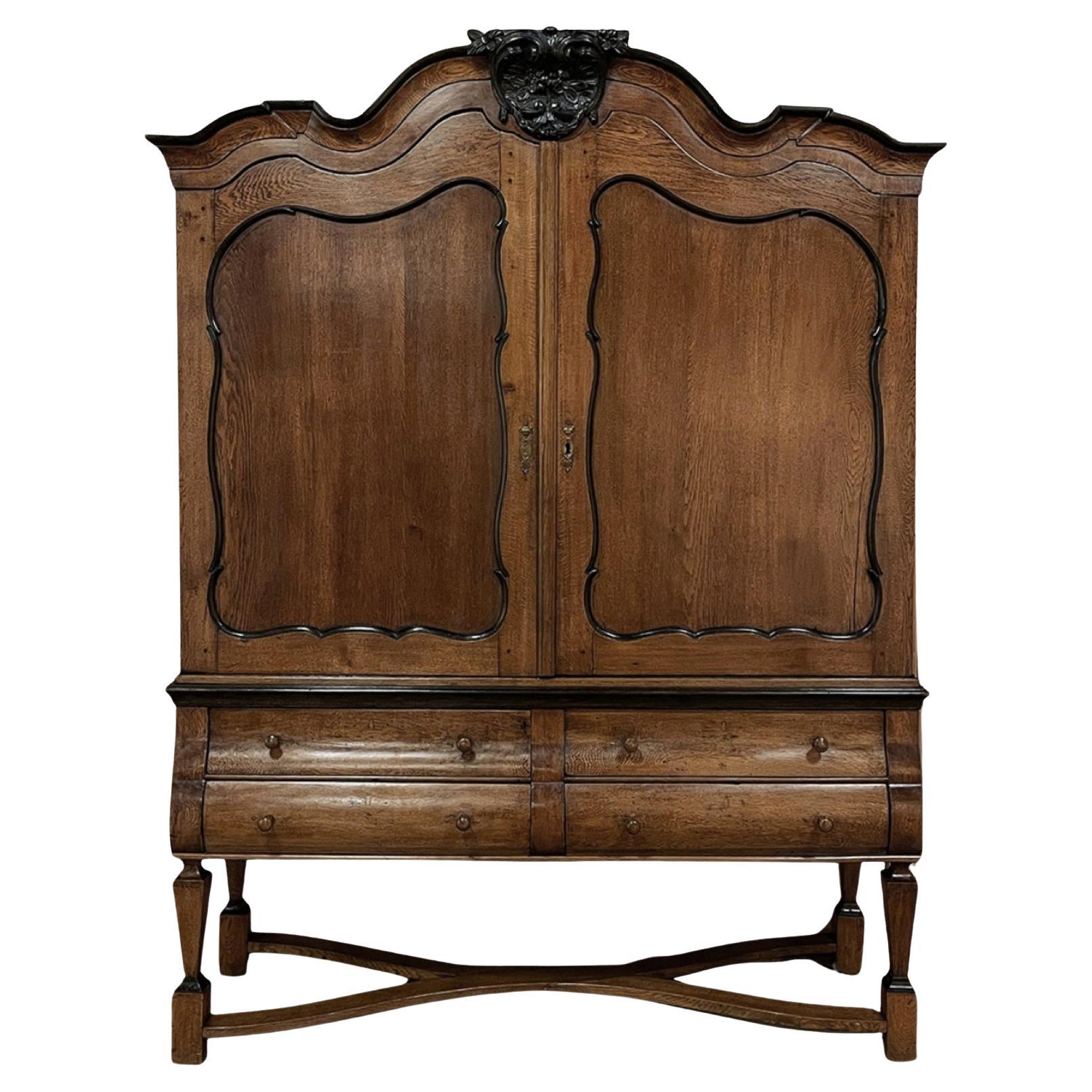 Antique English Edwardian Mahogany Chifferobe Wardrobe Closet Clothing ...