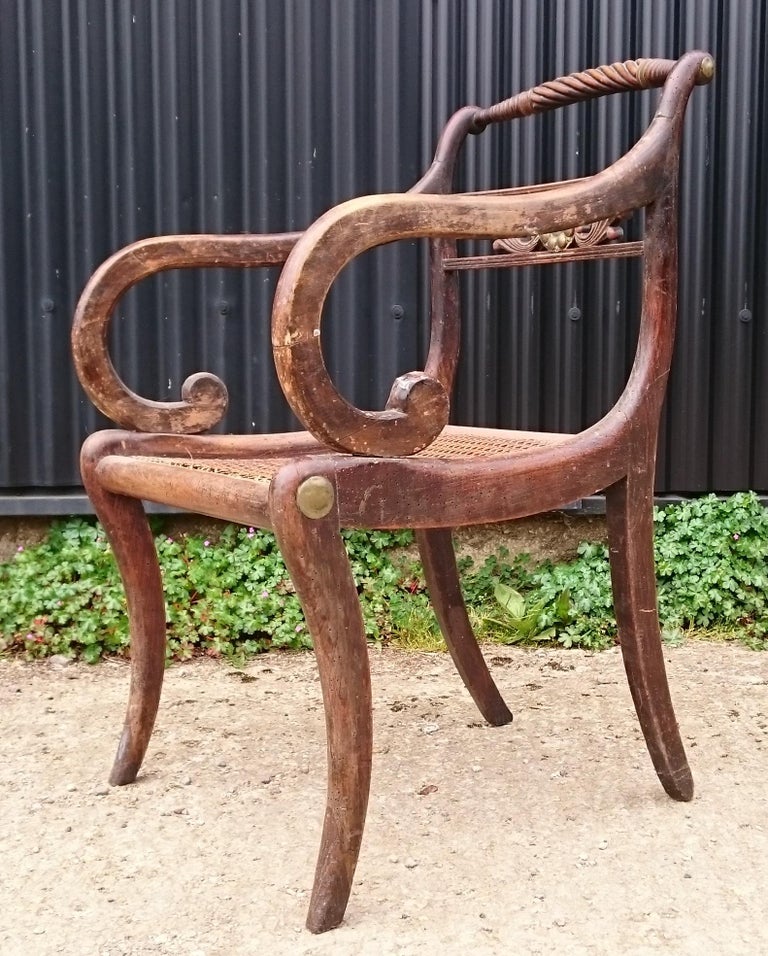 Early 19th Century Regency Mahogany Antique Armchair For Sale at 1stDibs Early 19th Century Regency Mahogany Antique Armchair For Sale at 1stDibs