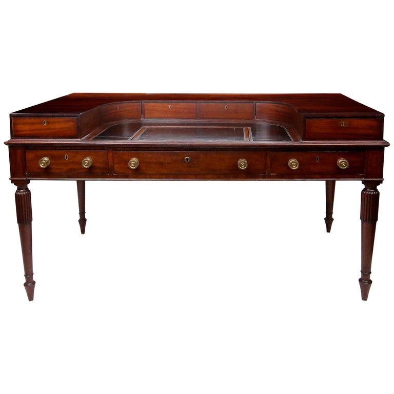 Early 19th Century Regency Mahogany Carlton House Desk, circa 1820 For ...