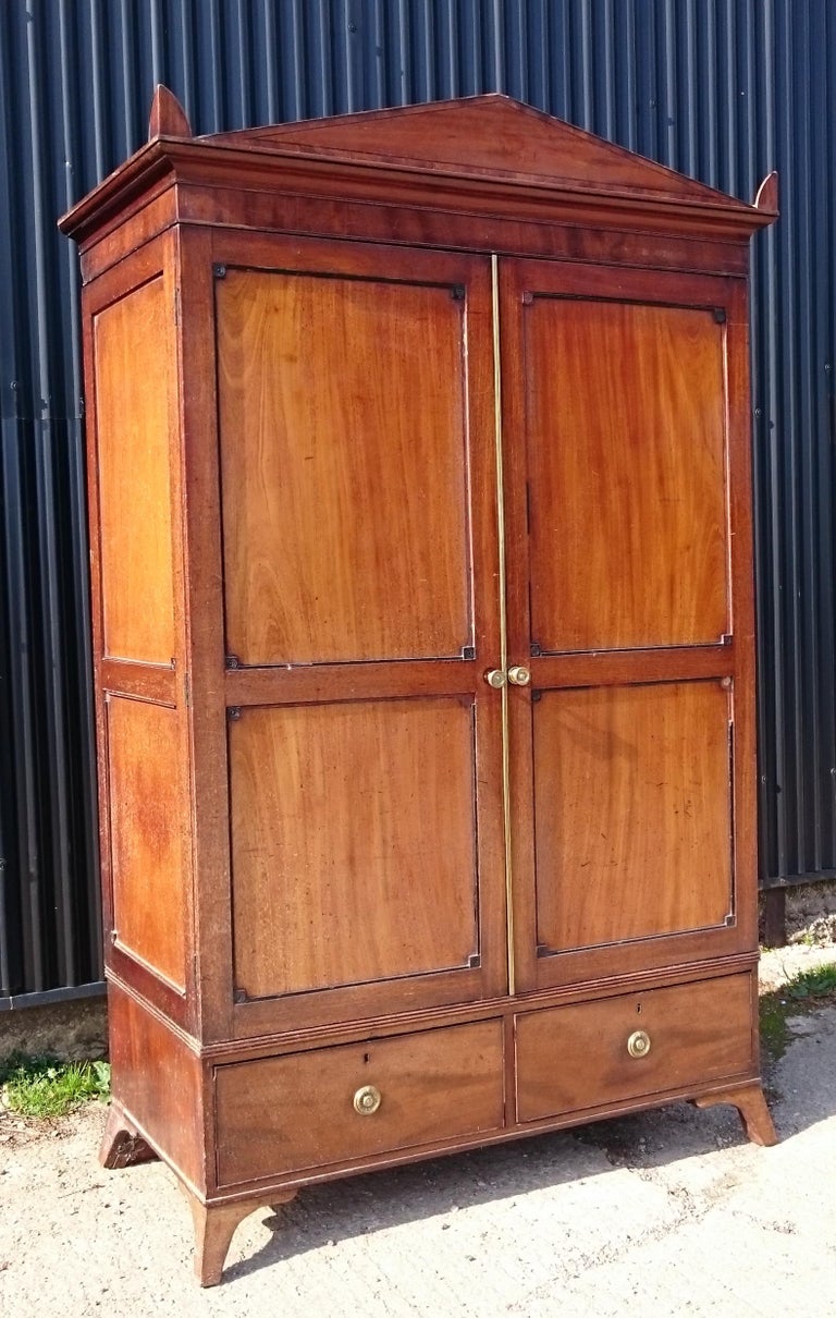 Early 19th Century Regency Mahogany Channel Islands Campaign Wardrobe ...