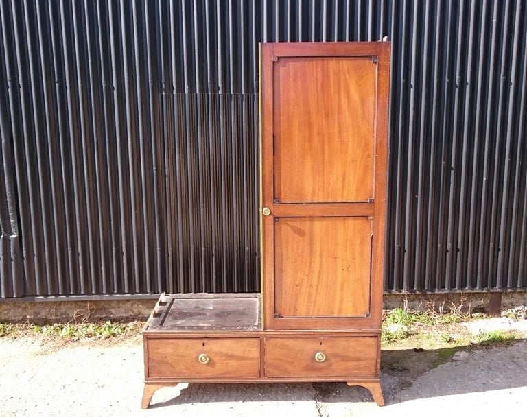 Early 19th Century Regency Mahogany Channel Islands Campaign Wardrobe ...
