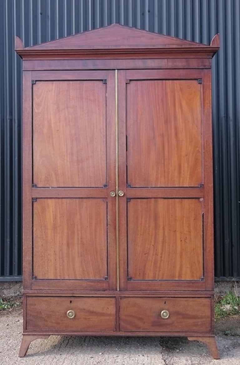 Early 19th Century Regency Mahogany Channel Islands Campaign Wardrobe ...