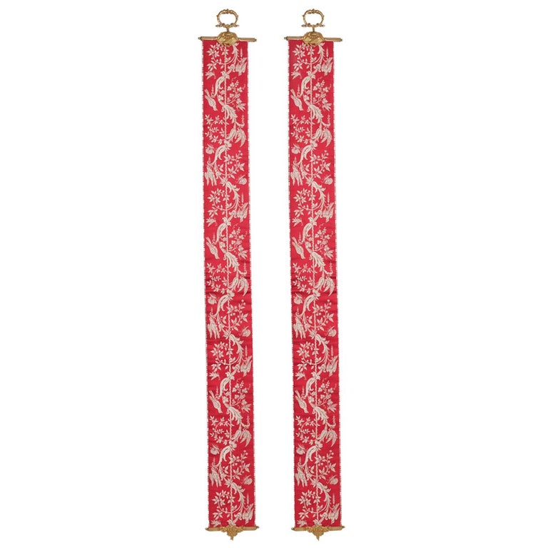 Early 19th Century Regency Pair of Handwoven Silk Bell Pulls at 1stDibs