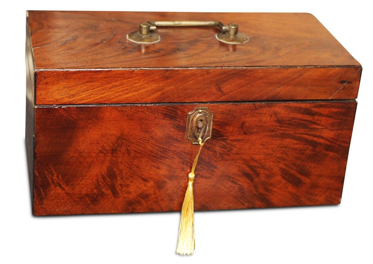 Early 19th Century Regency Period Flame Mahogany Tea Caddy Box For Sale ...