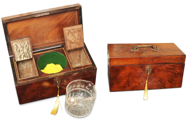 Early 19th Century Regency Period Flame Mahogany Tea Caddy Box For Sale ...