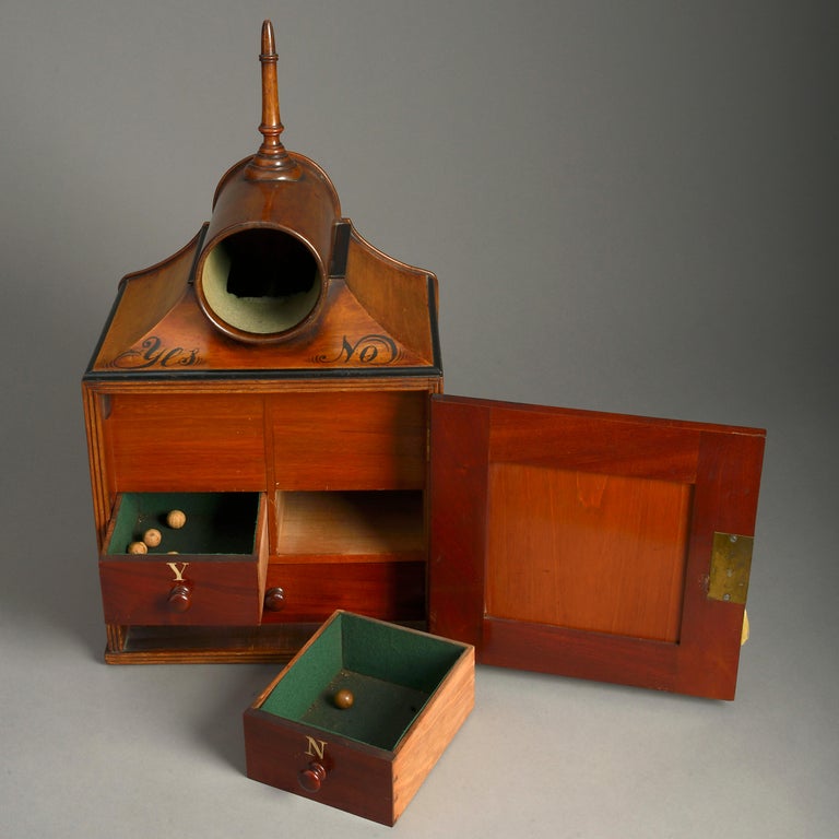 Early 19th Century Regency Period Mahogany Ballot Box at 1stDibs