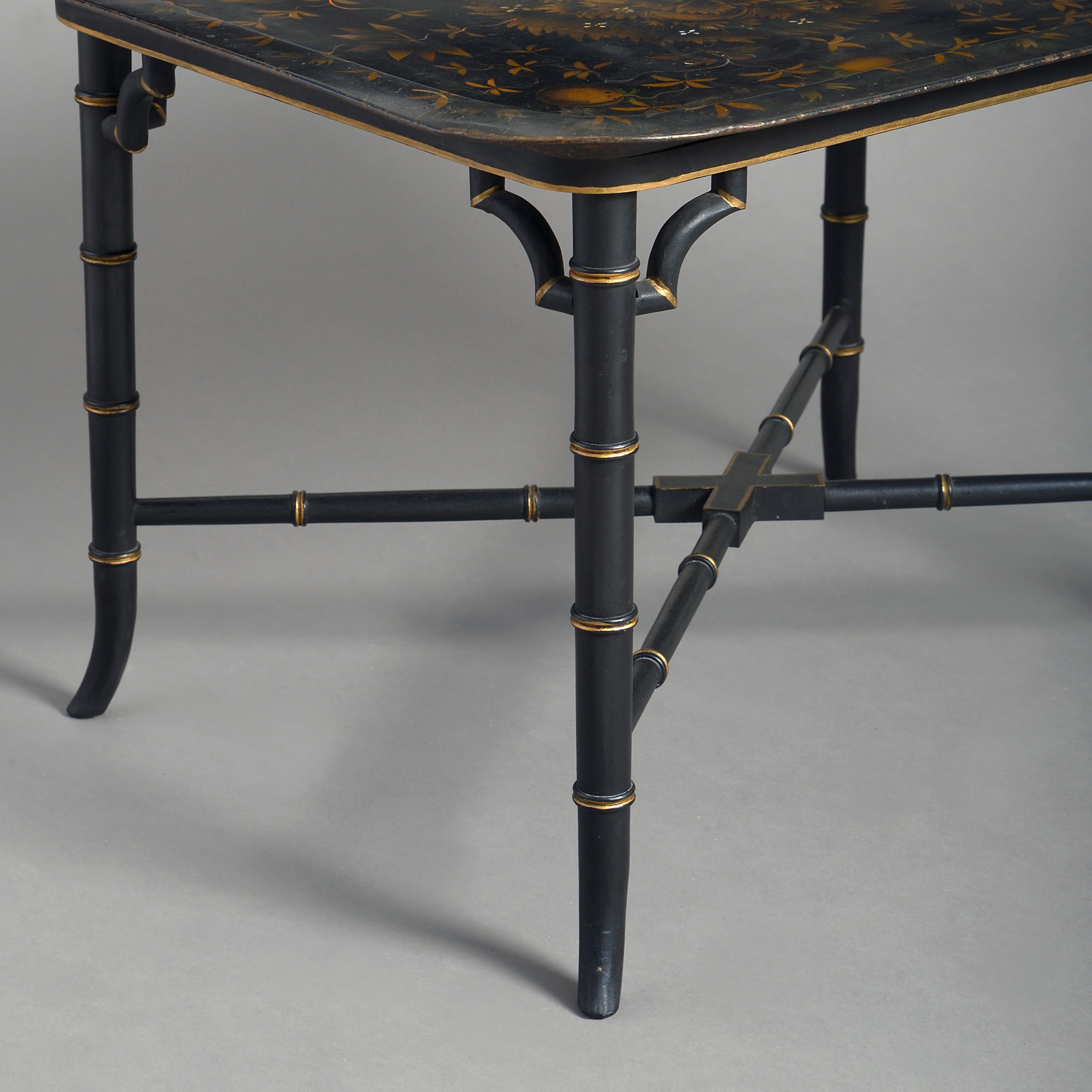 Early 19th Century Regency Period Tole Tray Table at 1stDibs